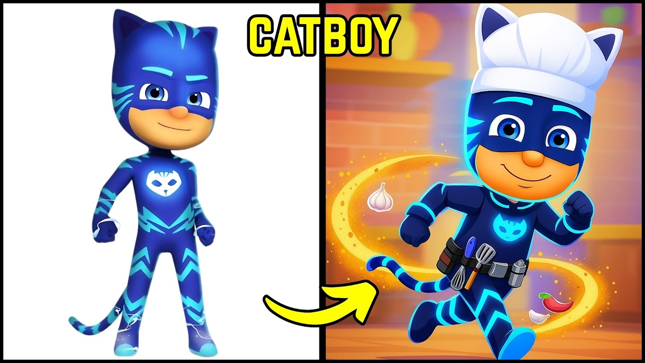 PJ Masks Characters Reimagined as Chefs 👩‍🍳🍰 | Tasty Cooking Adventure ...