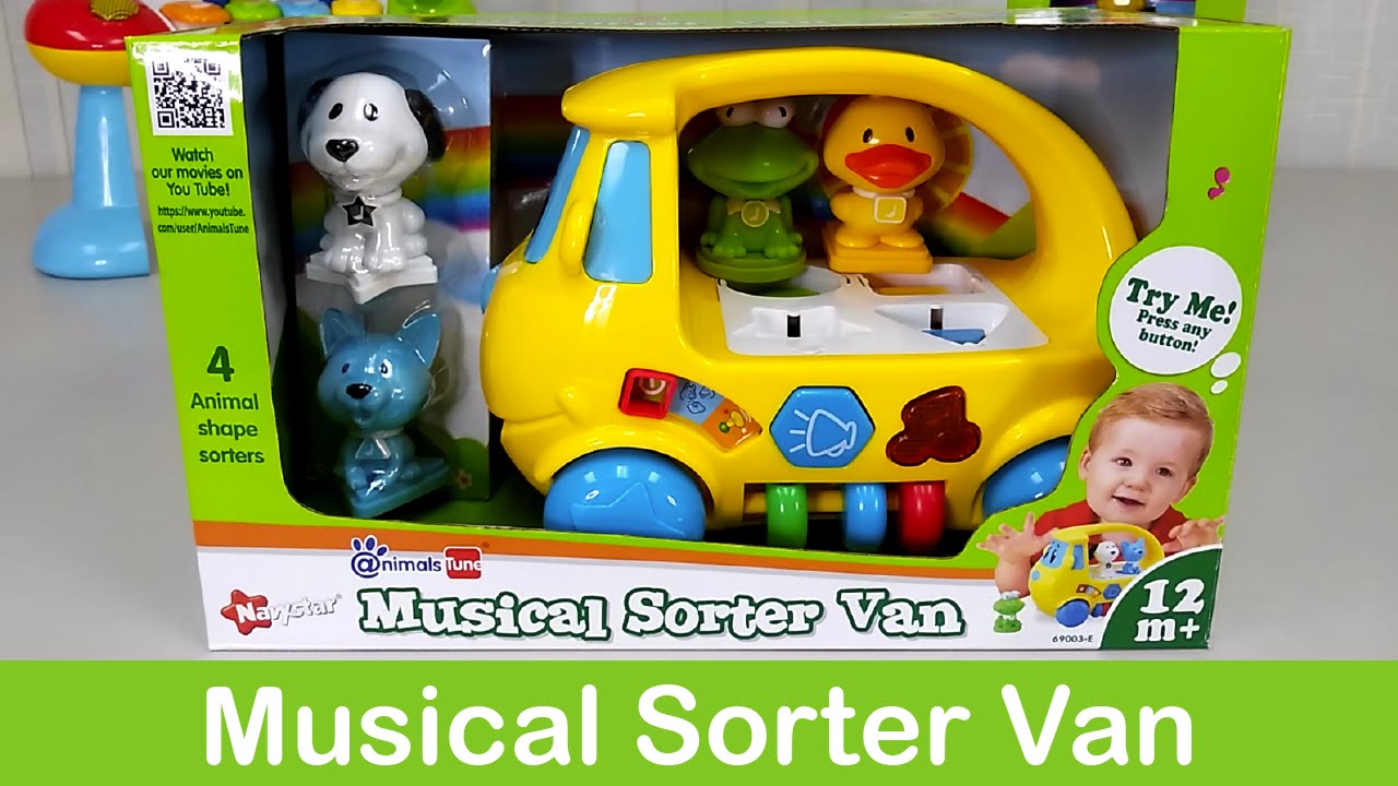 Interactive Open Box "Musical Sorter Van" Toys - YouTube
