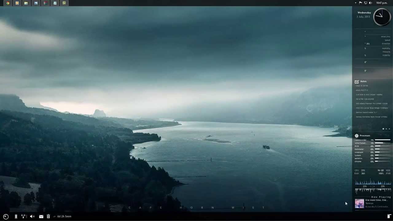 Windows 8 - Rainmeter 2.5 Enigma - Desktop - YouTube