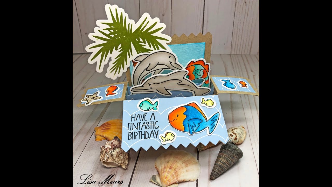 Ocean Themed Pop Up Box Card - The Stamps of Life - YouTube
