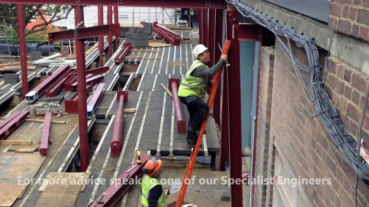 Croft Structural Engineers - School Steelwork Erection.wmv - YouTube