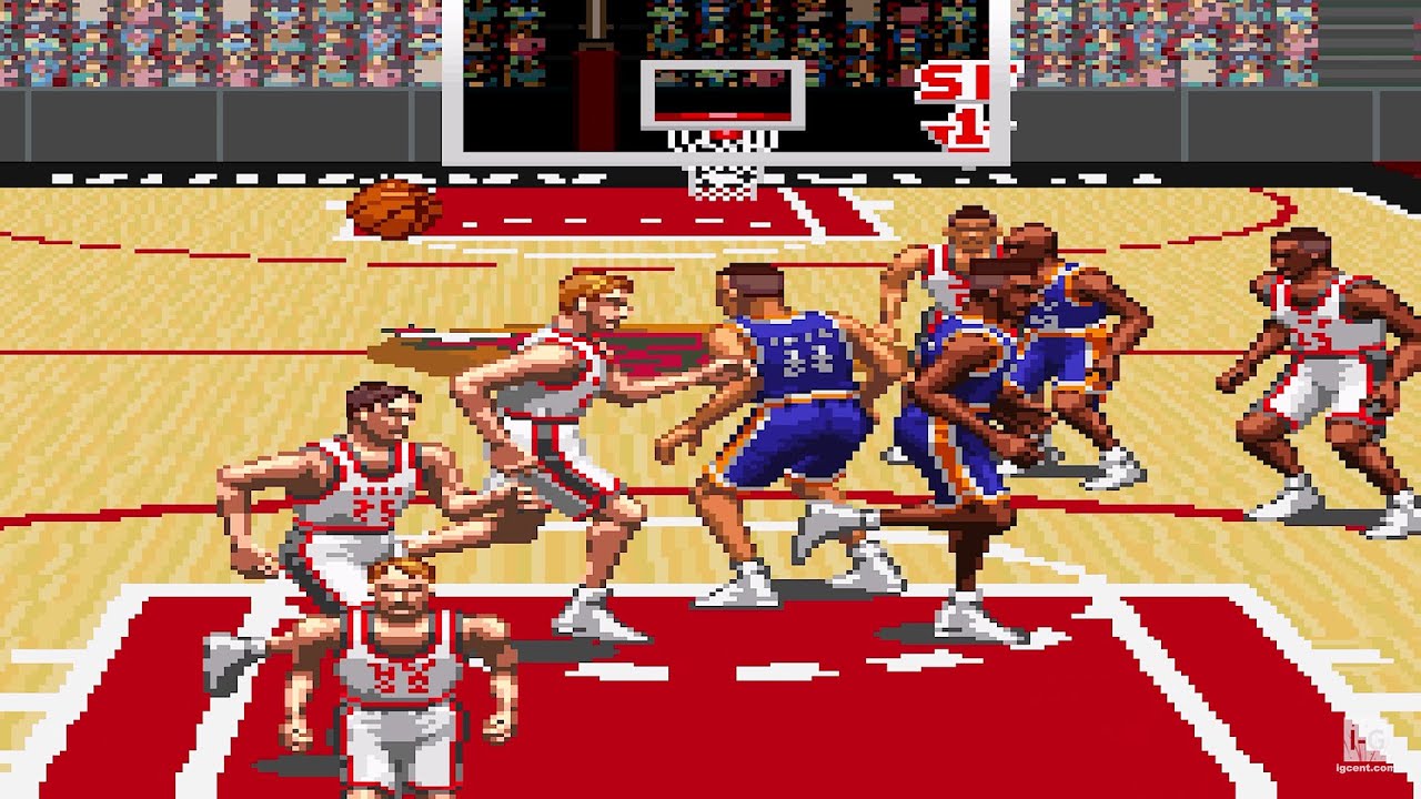 NBA Give 'n Go (1995) - SNES Gameplay (4K60fps) - YouTube
