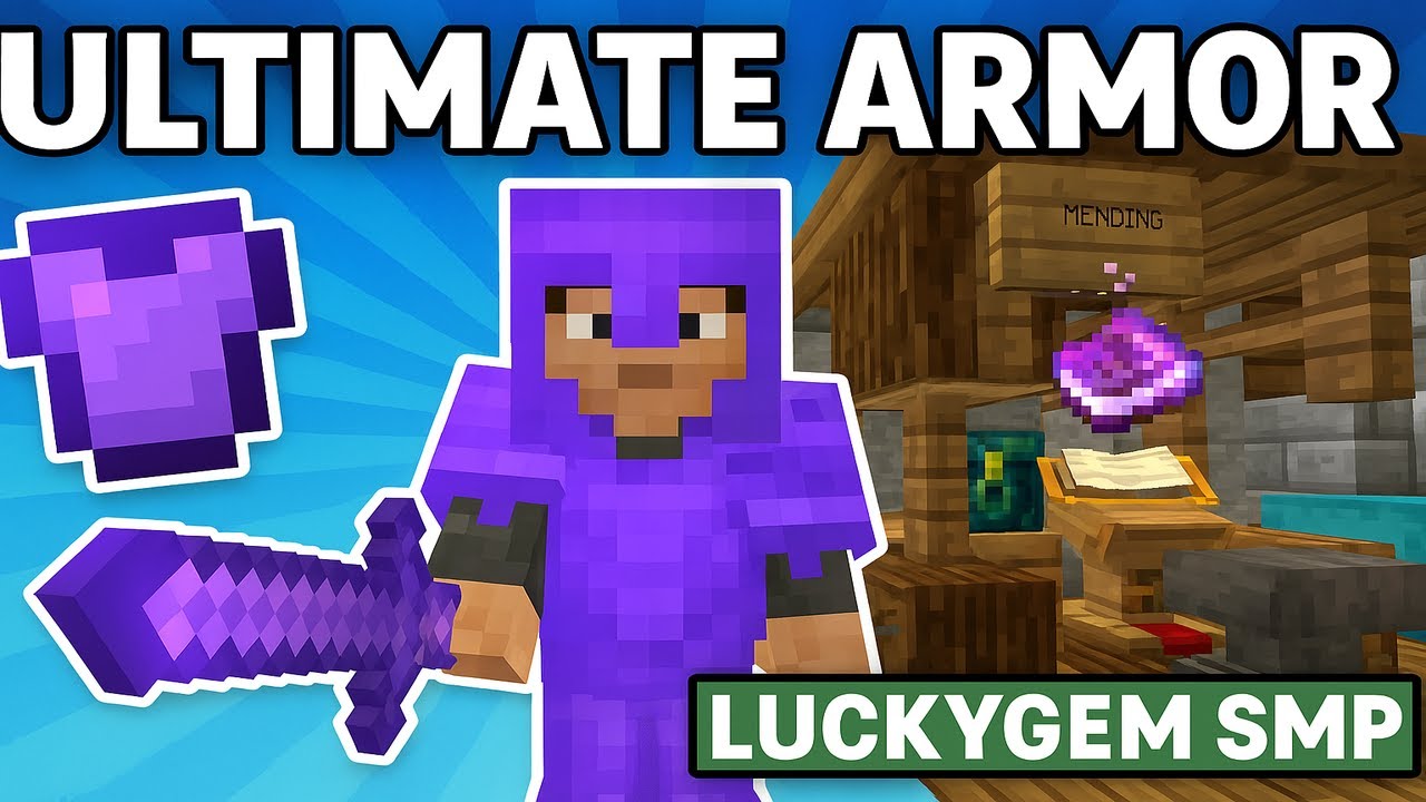 ULTIMATE Diamond Armor & Enchantments! | LuckyGem SMP Gameplay - YouTube