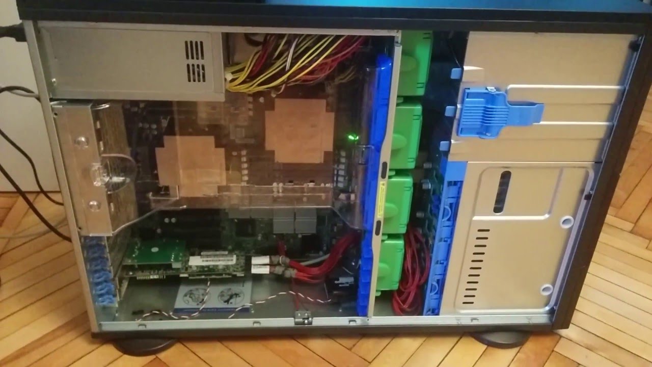 Supermicro SC743 fan shroud - YouTube