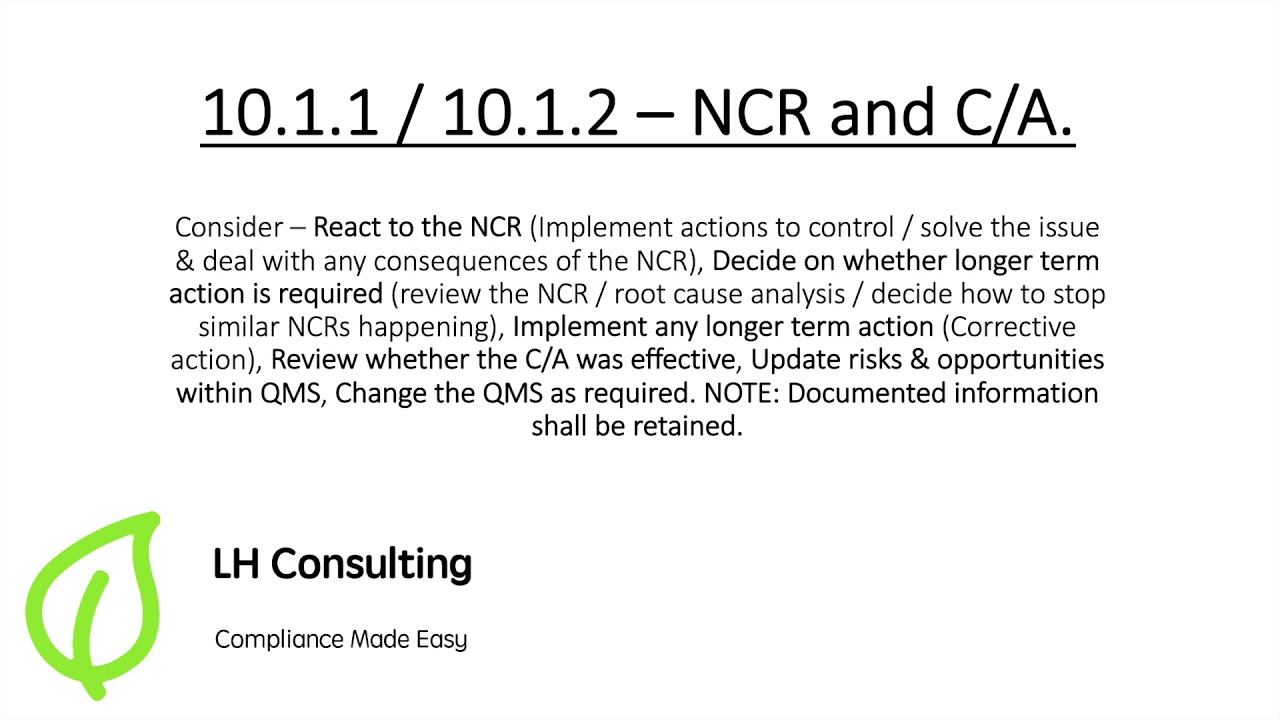 Dealing with NCRs Made Easy - YouTube