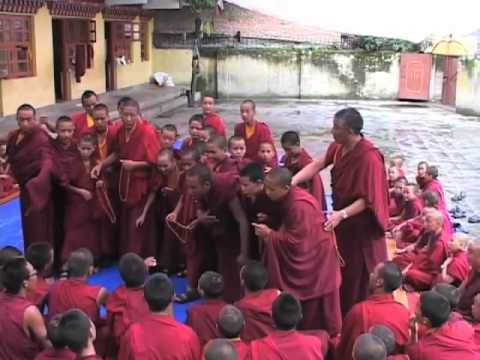 Traditional Tibetan Debate -- at Jonang Monastery Kathmandu Nepal - YouTube
