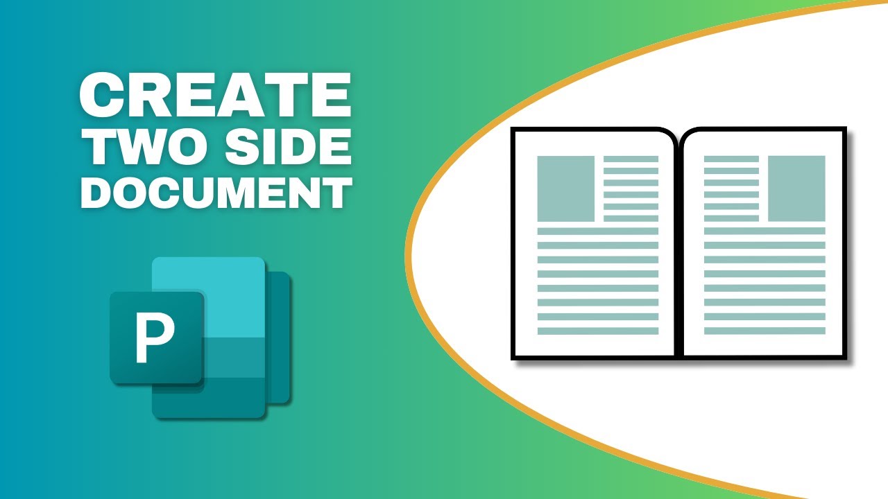 How to Create a Two Side Document in Microsoft Publisher - YouTube