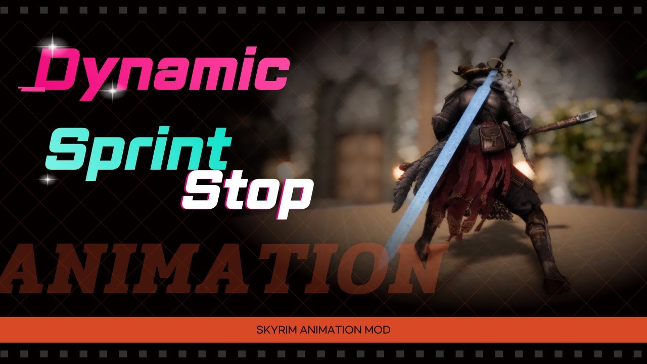 SKYRIM Animation / Dynamic Sprint Stop - YouTube