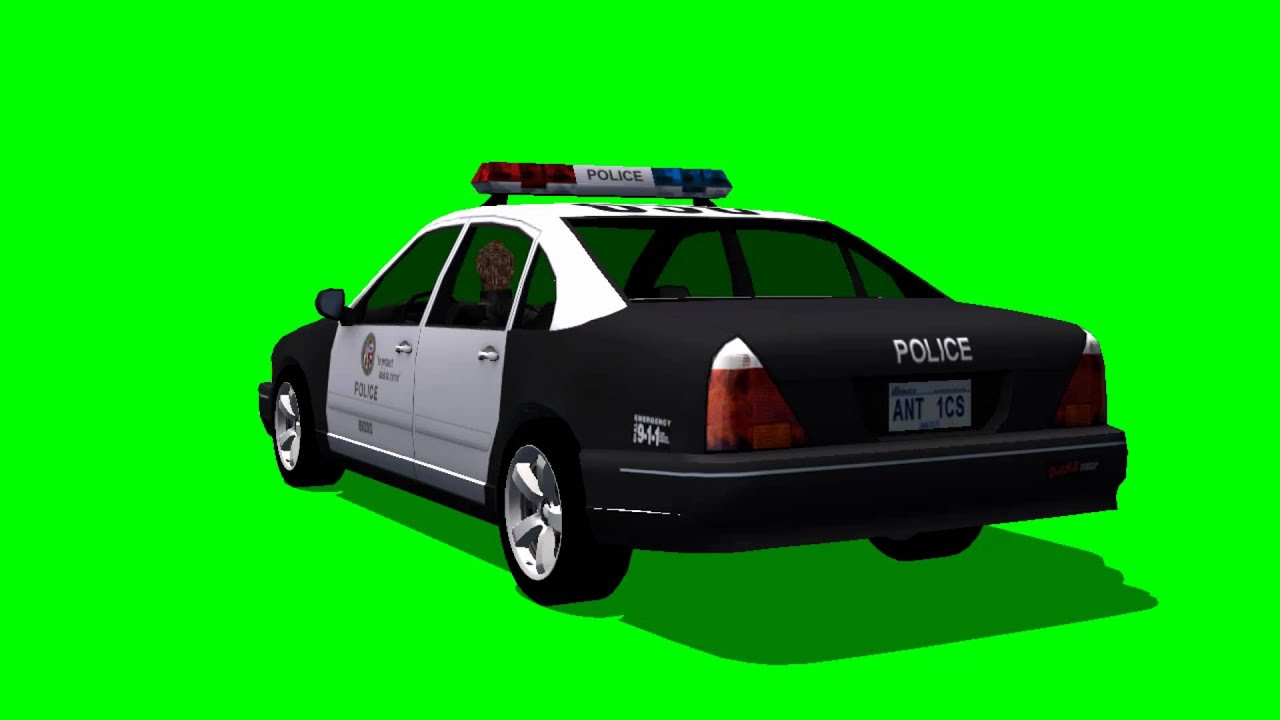 US Police Car drive 3 - green screen effects - free use - YouTube