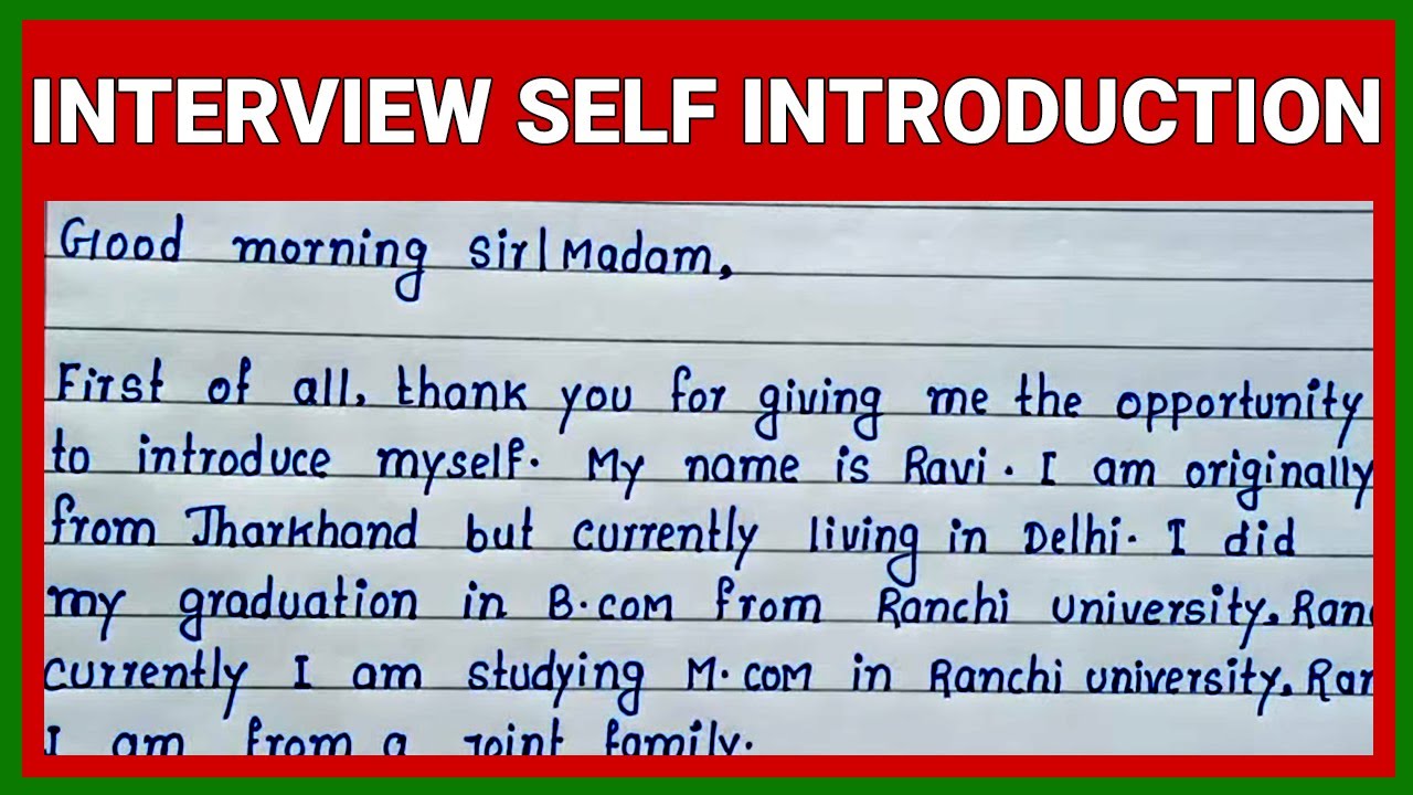 Self Introduction in English Hindi | About Yourself in English Hindi ...