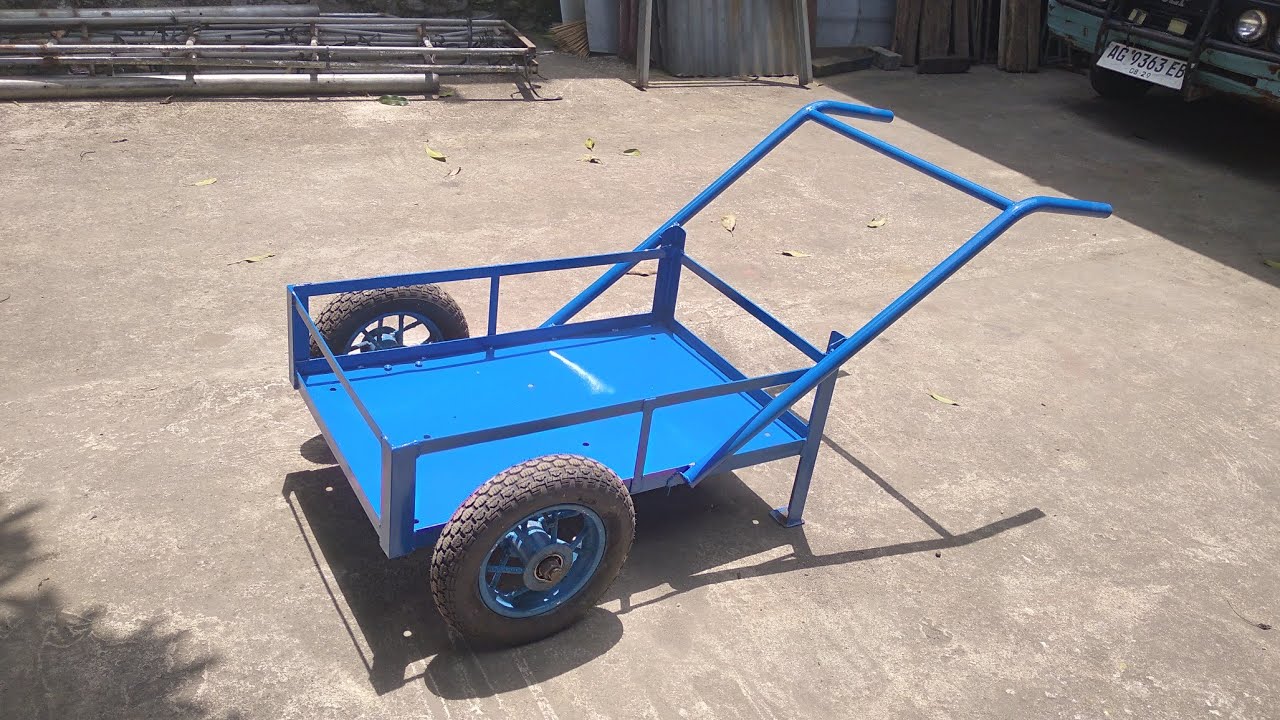 cara buat grobak serbaguna sederhana/ gerobak mini / gerobak barang ...