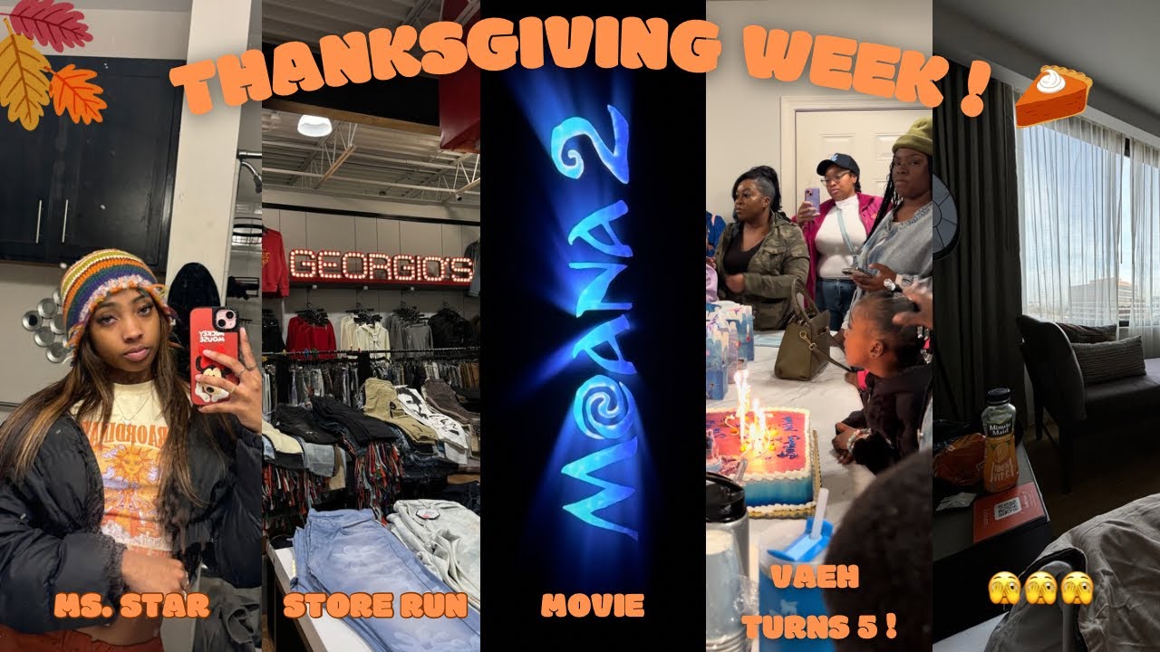 VLOG || WEEK IN MY LIFE: THANKSGIVING EDITION | vaeh’s 5th birthday, moana movie, store run, etc ...