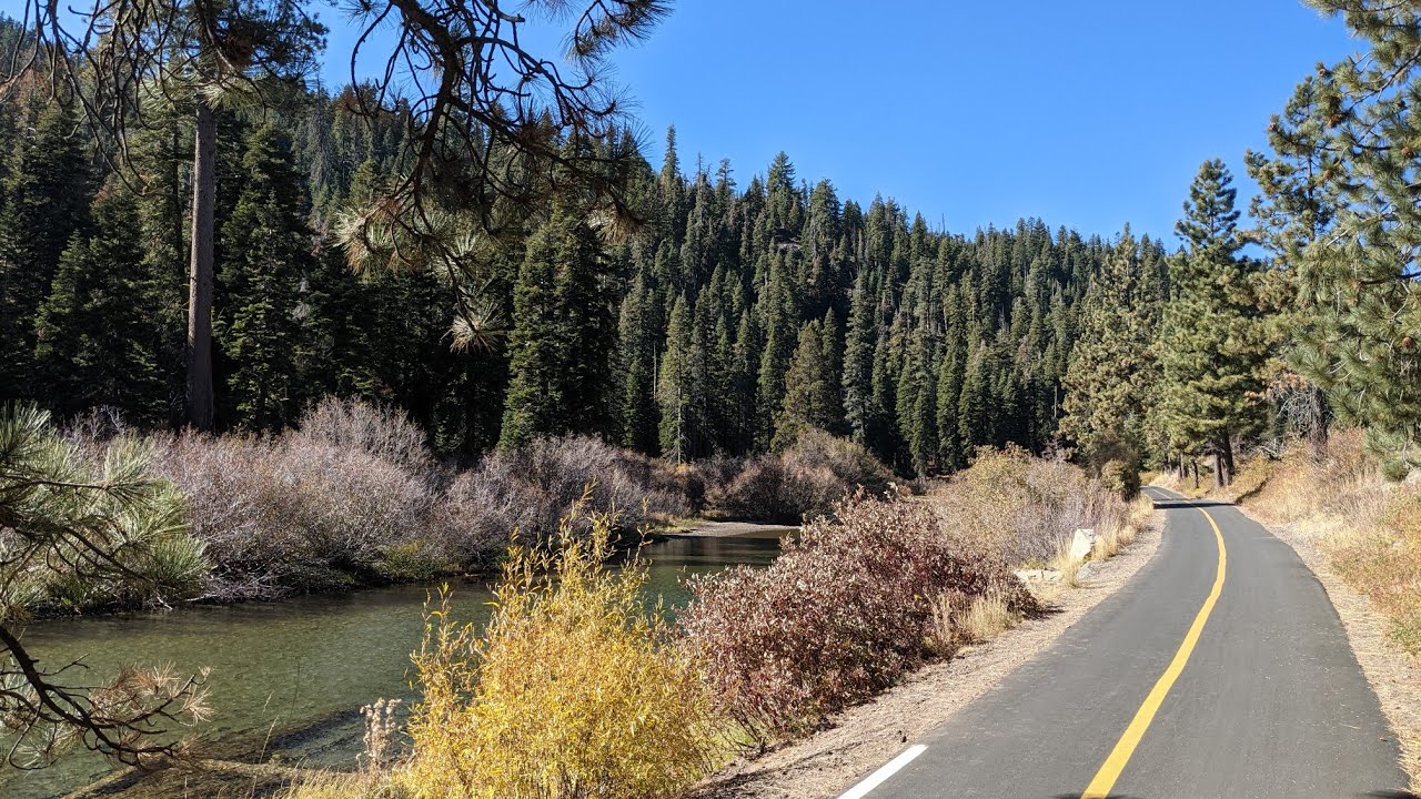 Truckee River bike trail and Truckee Legacy trail - YouTube