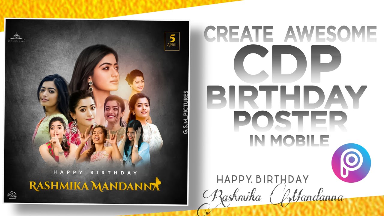 Birthday CDP editing || how to edit multiple pics in one pic || PicsArt ...