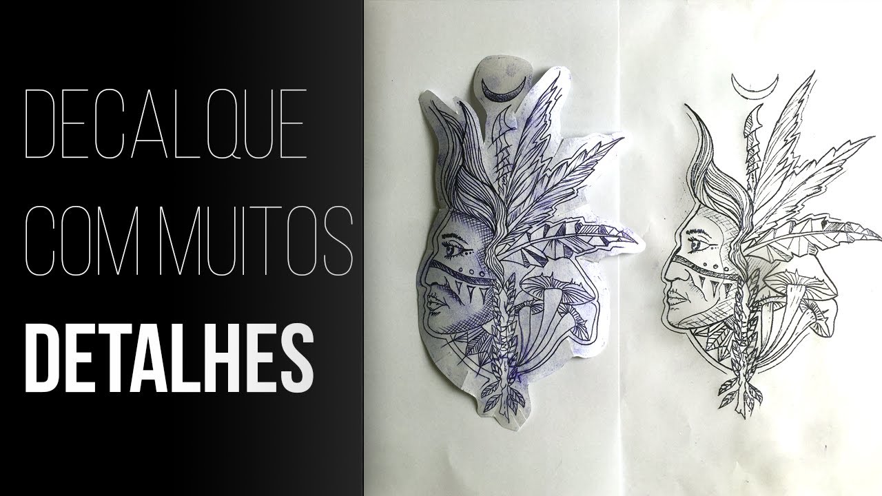Como fazer o decalque para aplicar na pele - YouTube