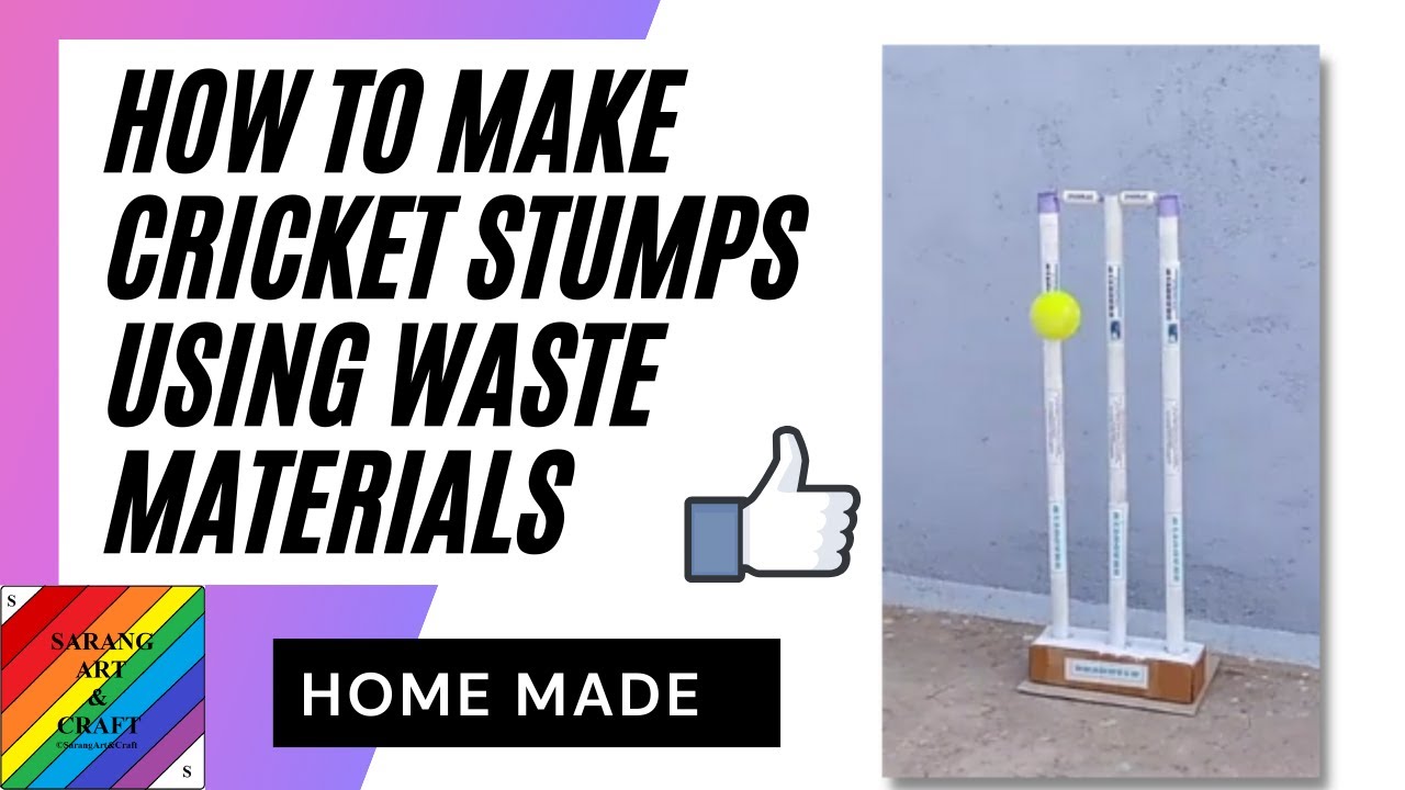 How to make cricket stumps at home || from waste materials || Arts ...