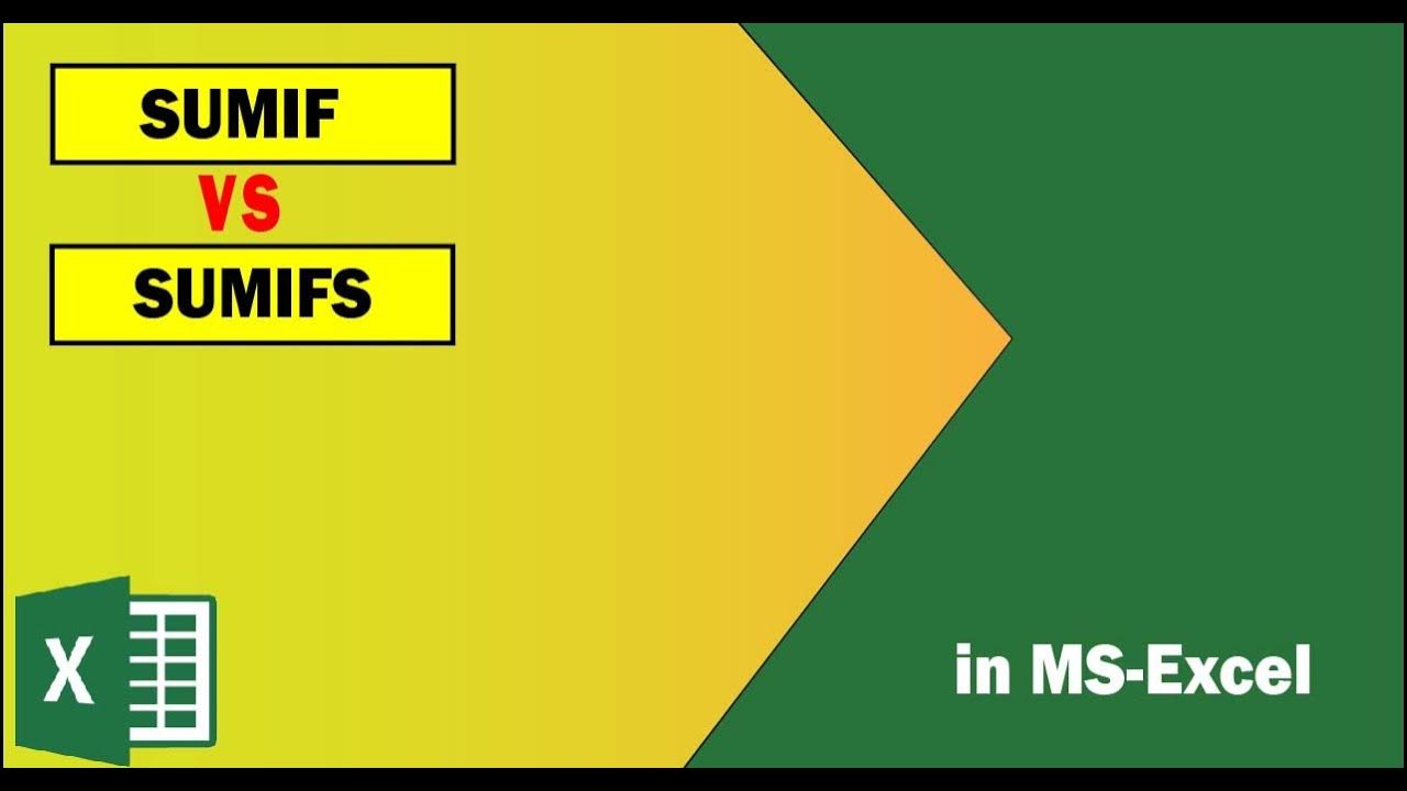 How To Use Sumif Formula In Excel Sumif Formula In Excel Sumifs Formula In Excel Youtube