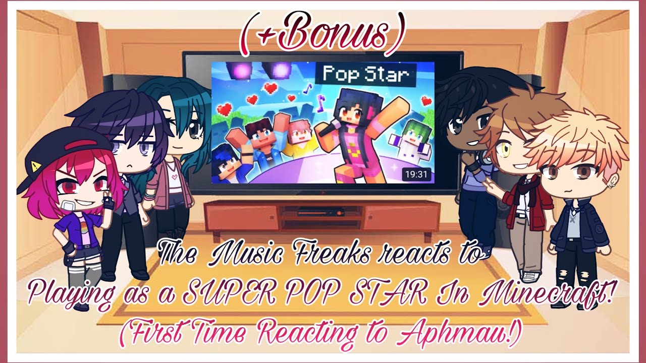 The Music Freaks reacts to Playing as a SUPER POP STAR In Minecraft ...