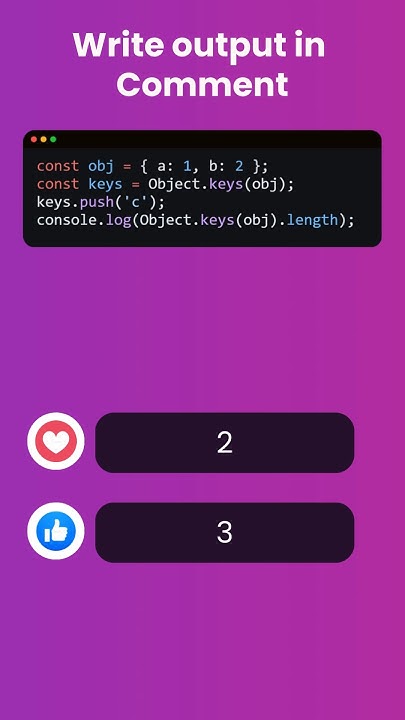 #javascript #outputs #challenge #day34 Output Program 68 Object.keys Day34 #programming #codding ...