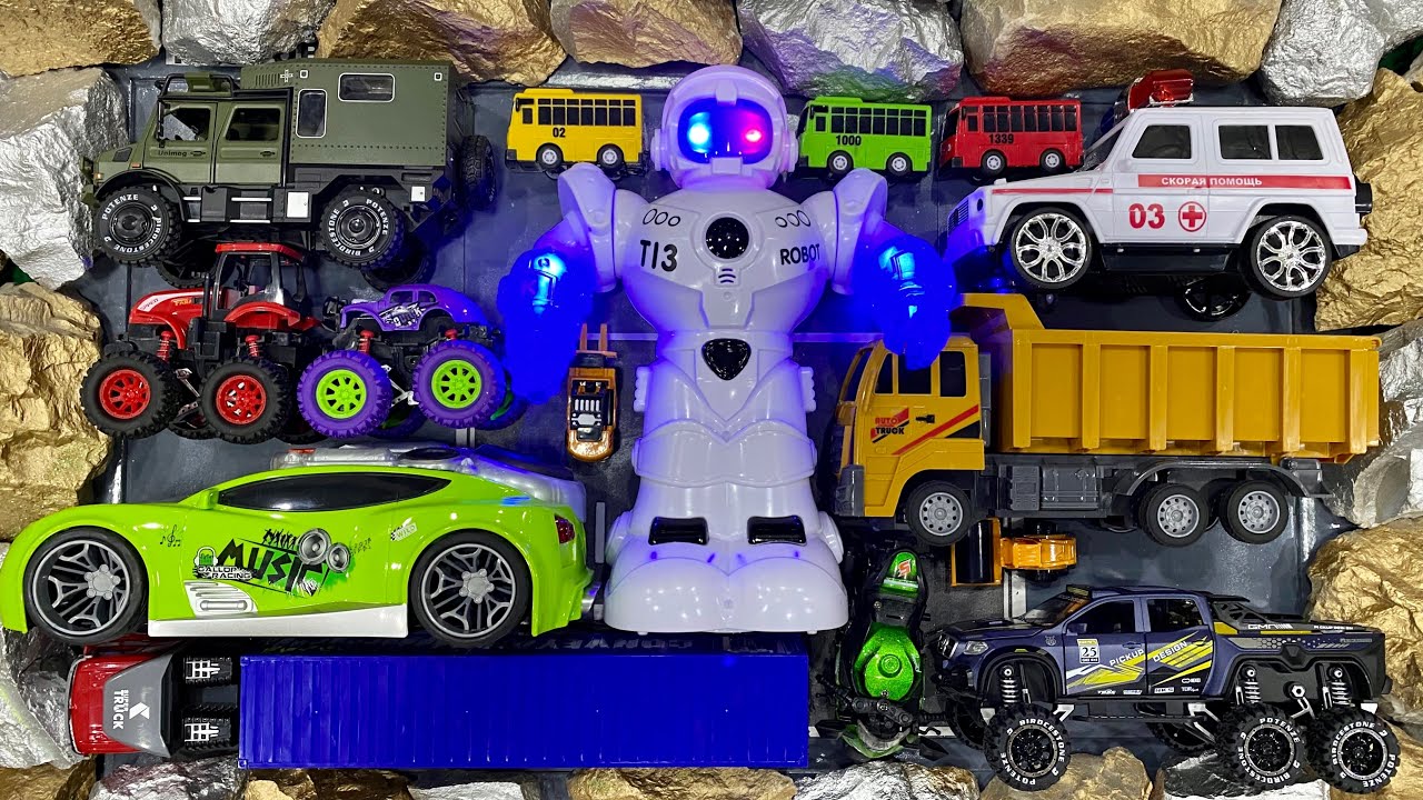 Robot, Gallop Racing, Truck Container, Pickup, Ambulanc Jeep, Truck ...