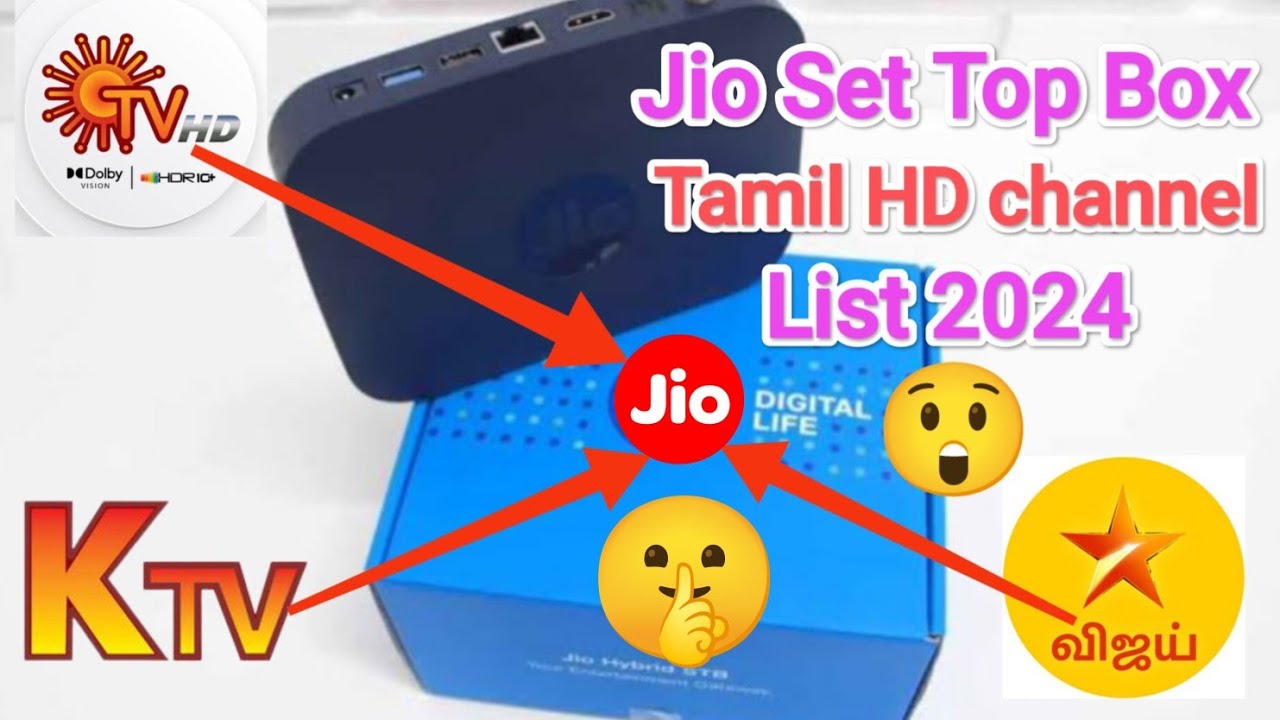 👉 Jio airfiber tamil | Jio Set-Top Box Tamil HD channel list # ...