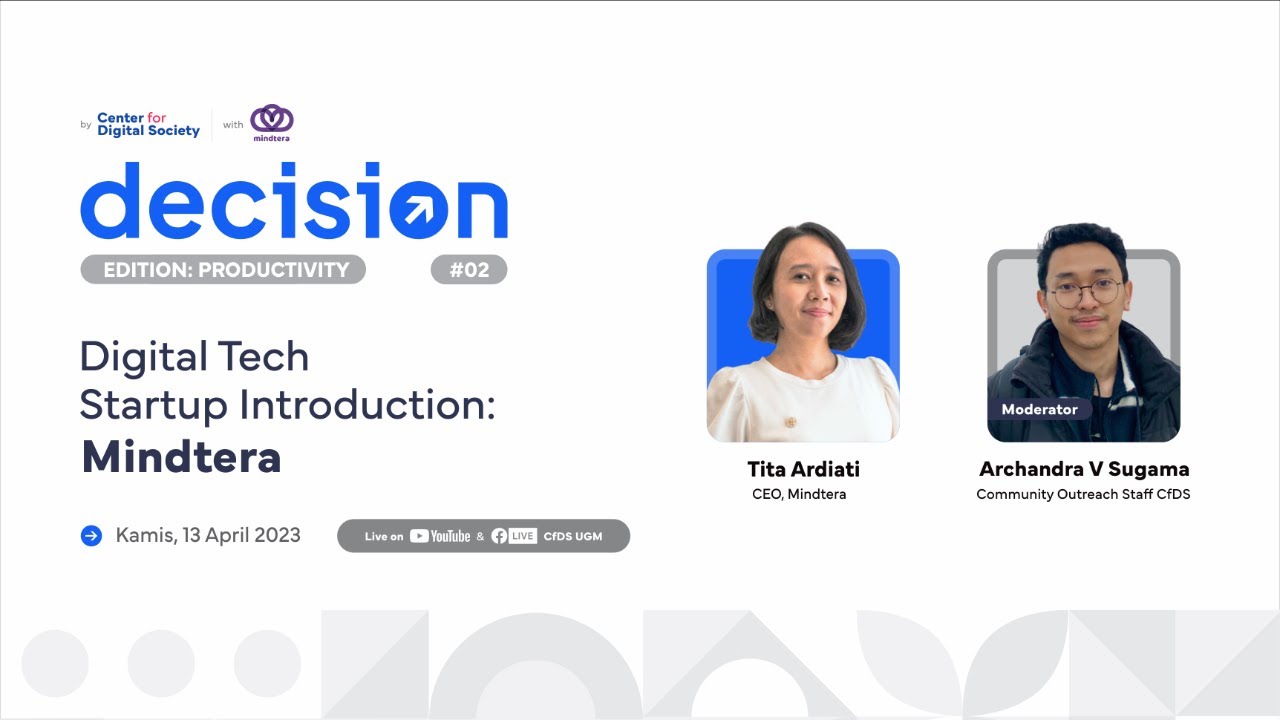 Digital Tech Startup Introduction (DECISION) #2 bersama Mindtera - YouTube