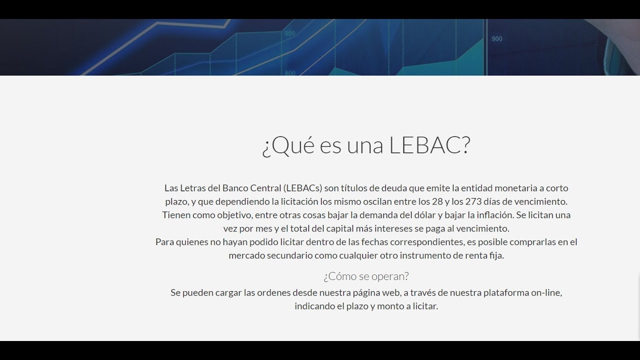 Que es un lebac, como comprarlos y fechas para licitación - YouTube