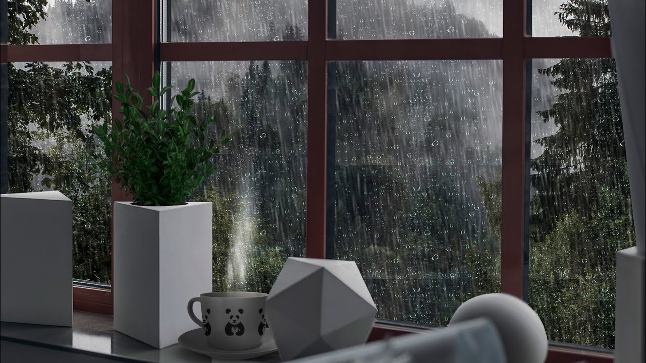 RAIN On Window with Thunder Sounds - Relaxing Rain and Thunder Sounds ...