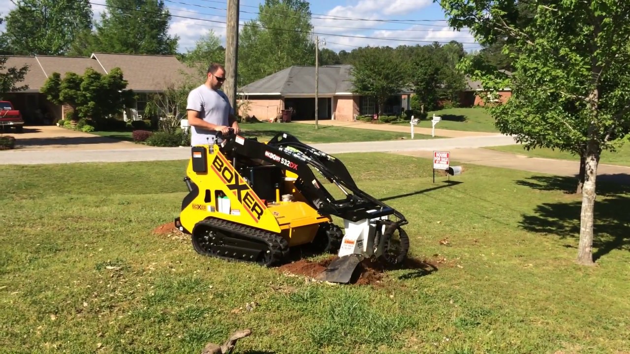 Boxer 532DX Grinding Small Stumps - YouTube