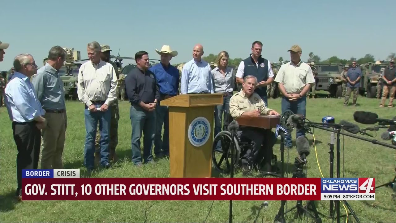 Gov. Stitt, 10 other governors visit Southern border - YouTube
