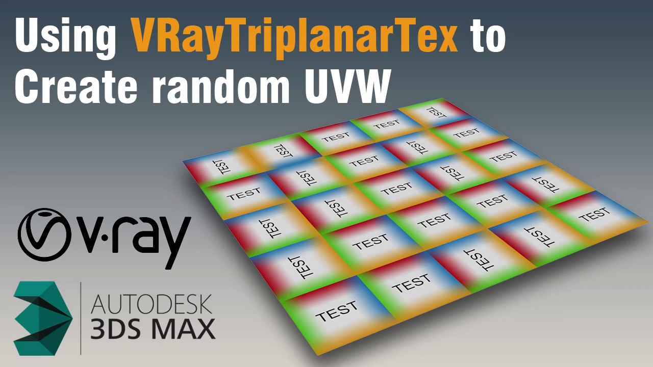 Using VRayTriplanarTex to Create random UVW - YouTube