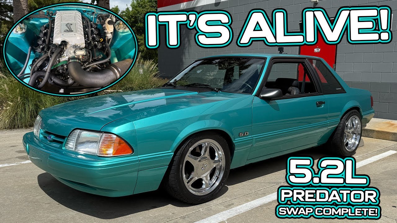 First Start Up! GT500 Swap Fox Body Is Insane! - YouTube
