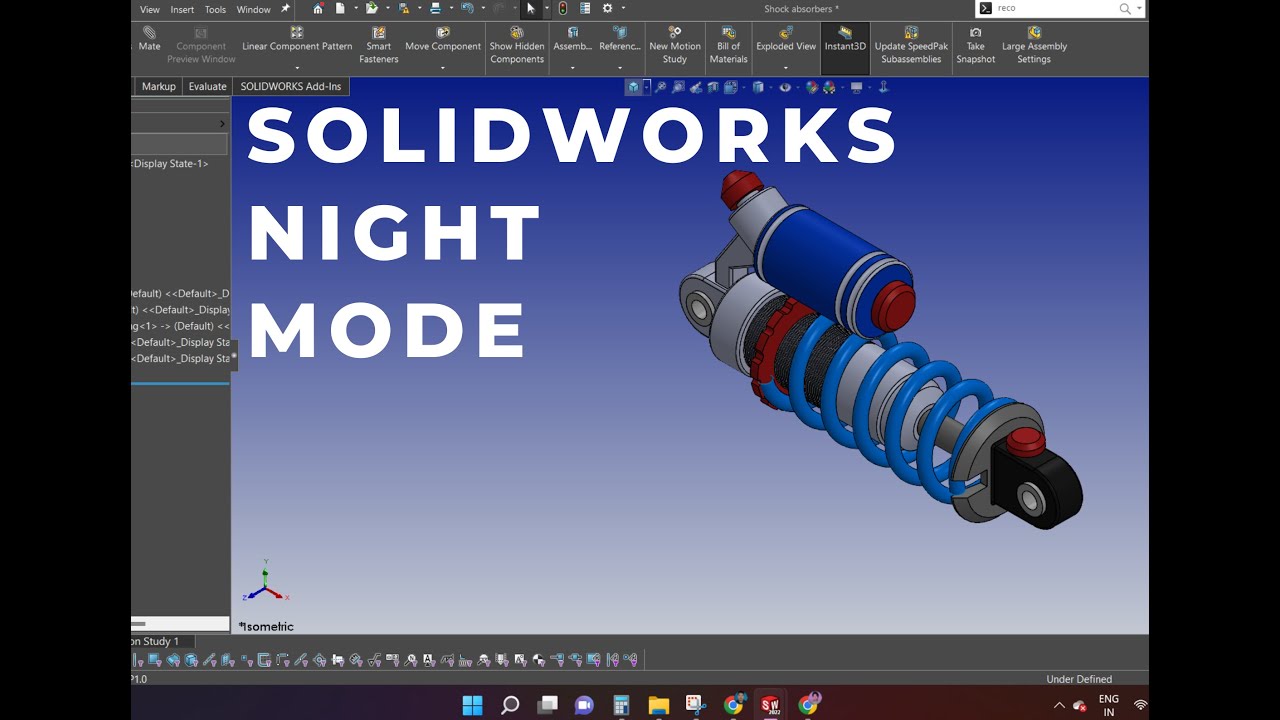SOLIWORKS NIGHT MODE ( GRADIENT BACKGROUND) - YouTube