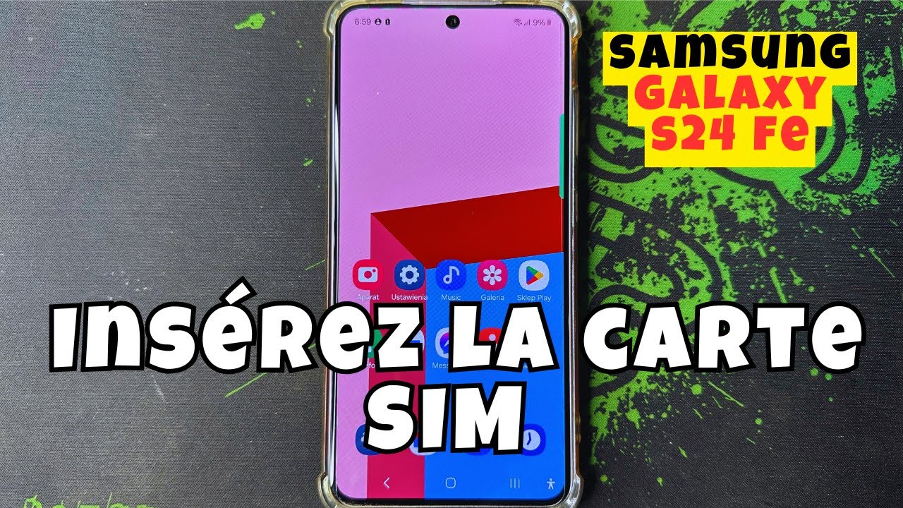 Insérez la carte SIM Samsung Galaxy S24 FE - YouTube
