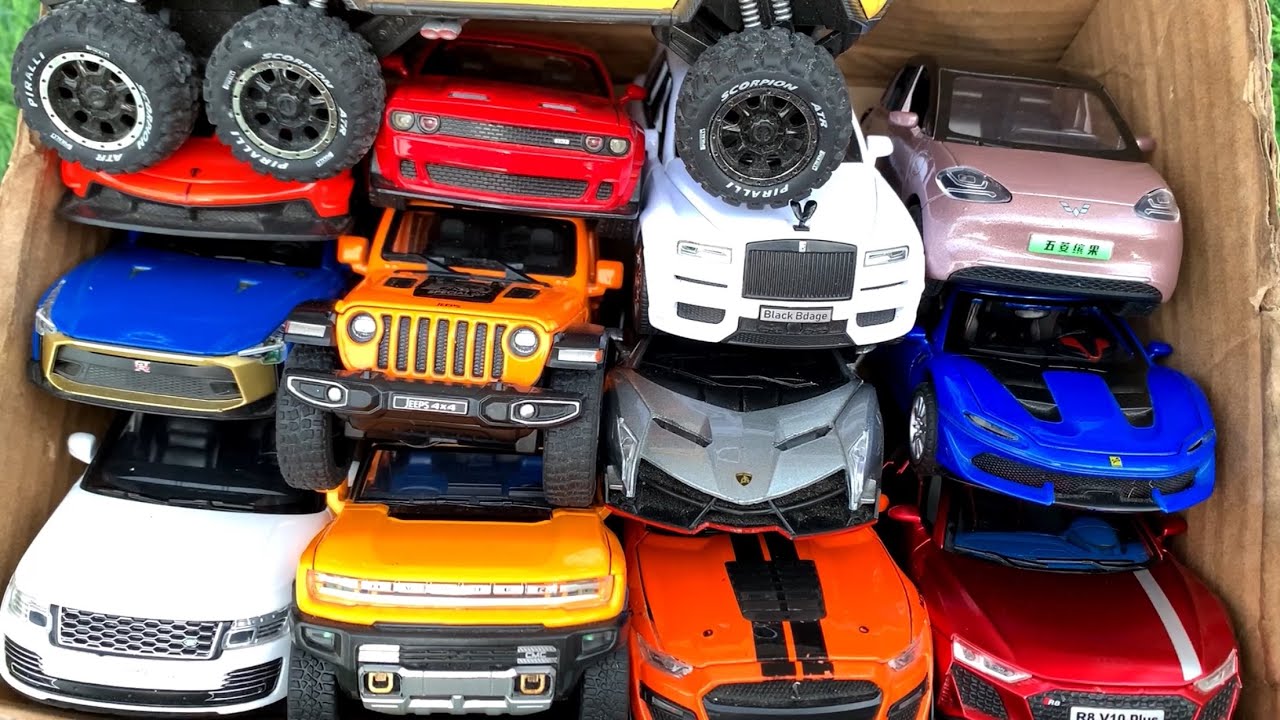Box Full of Model Cars -Rolls Royce Cullinan, Ferrari J50, GTR R50 ...