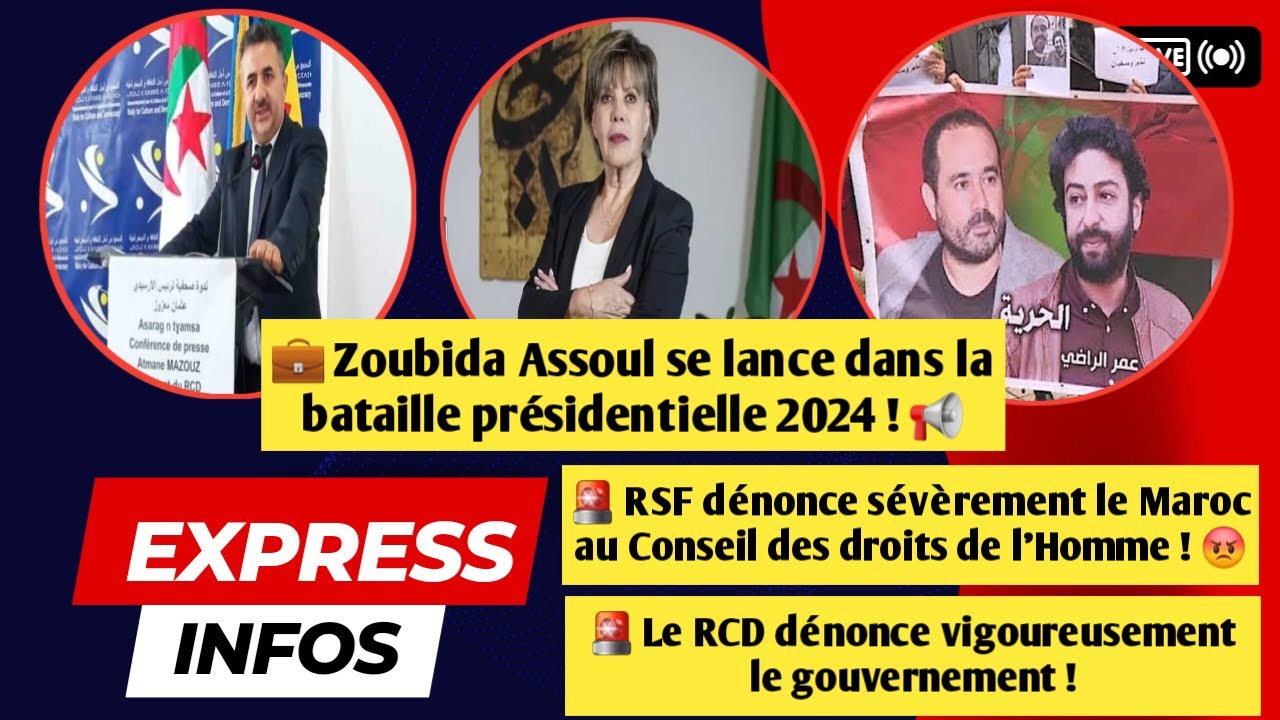 Zoubida Assoul se lance dans la course présidentielle | Le RCD critique ...