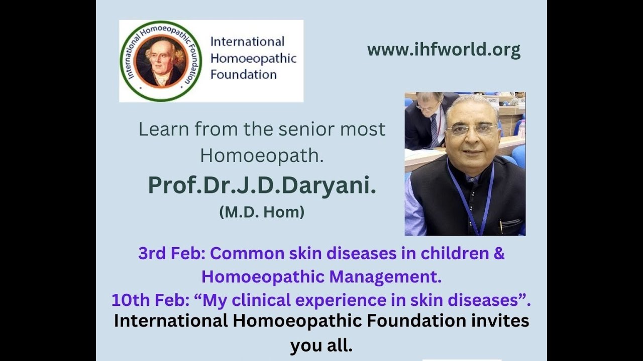 Prof.Dr. J.D. Daryani's Webinar: Common skin ailments in children ...