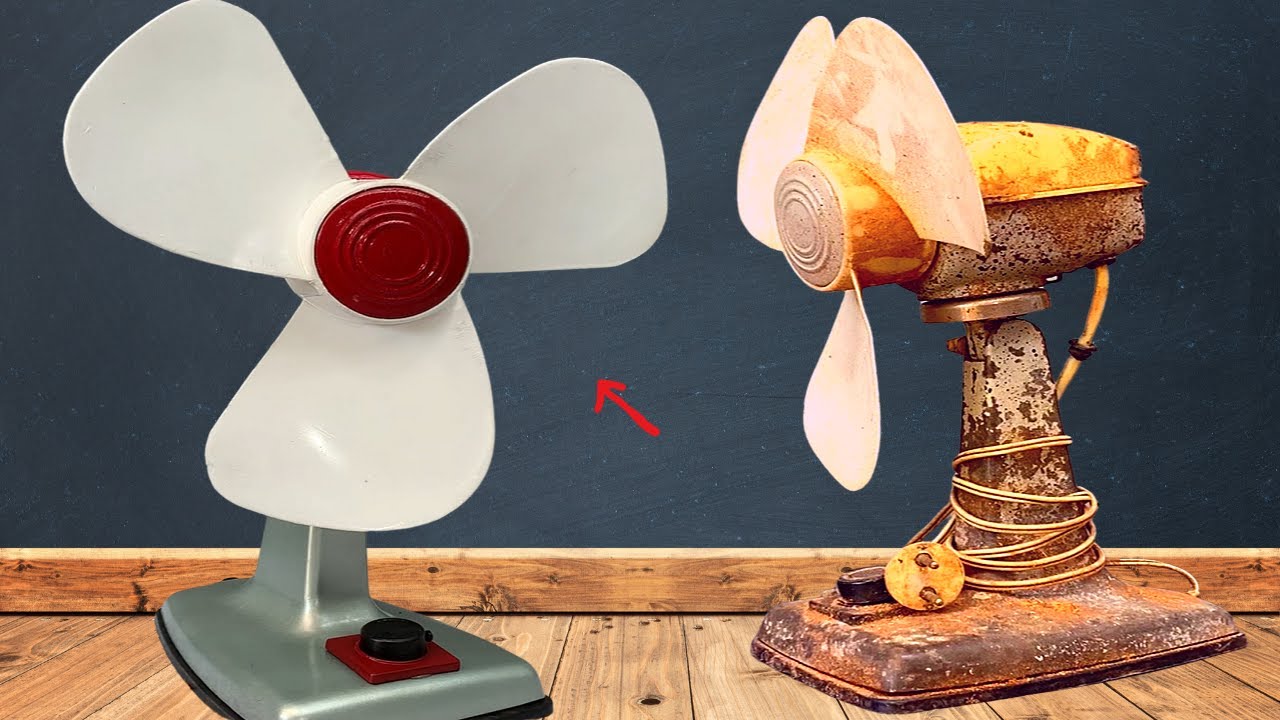 Restore Antique Table Fans | Restore The Russian Elephant Ear Fan - YouTube