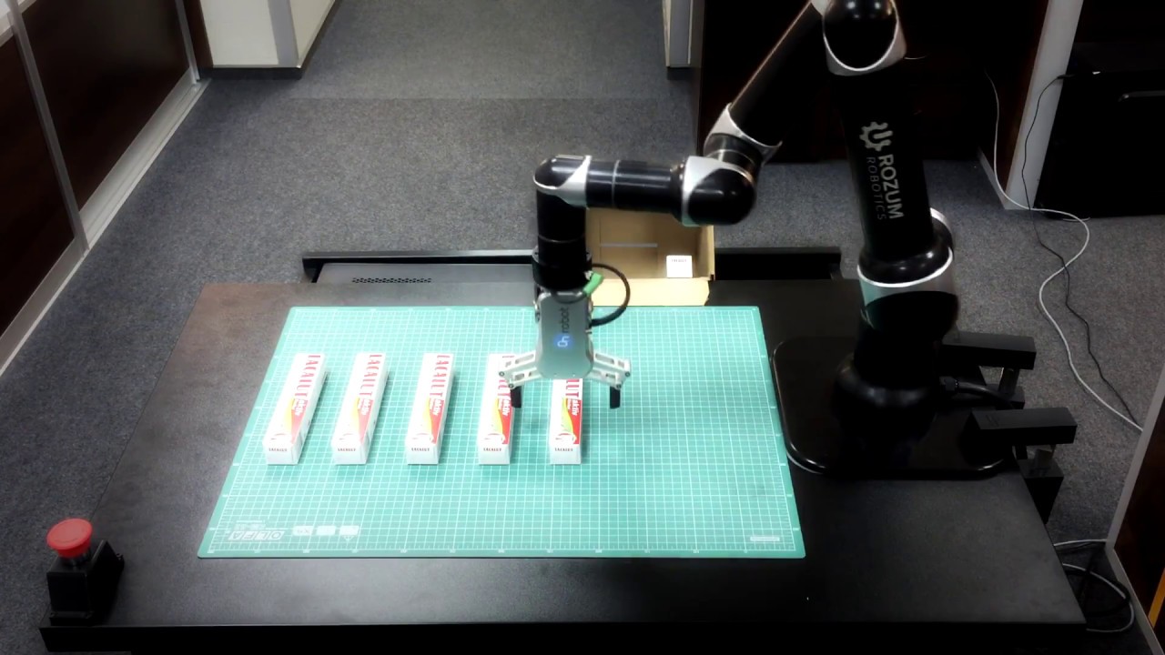 Packaging Using Robotic Arm. Pulse Cobot Packing Toothpaste - YouTube