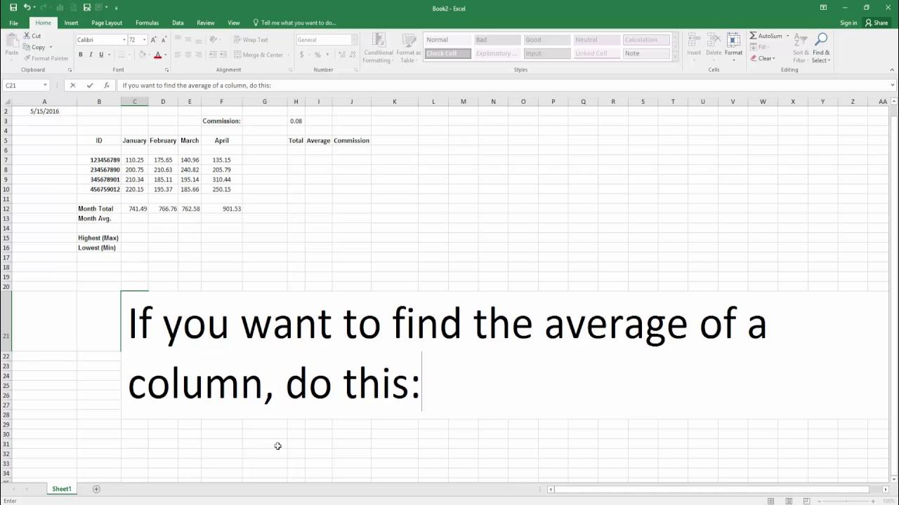 Your First Excel Worksheet. [HD] - YouTube
