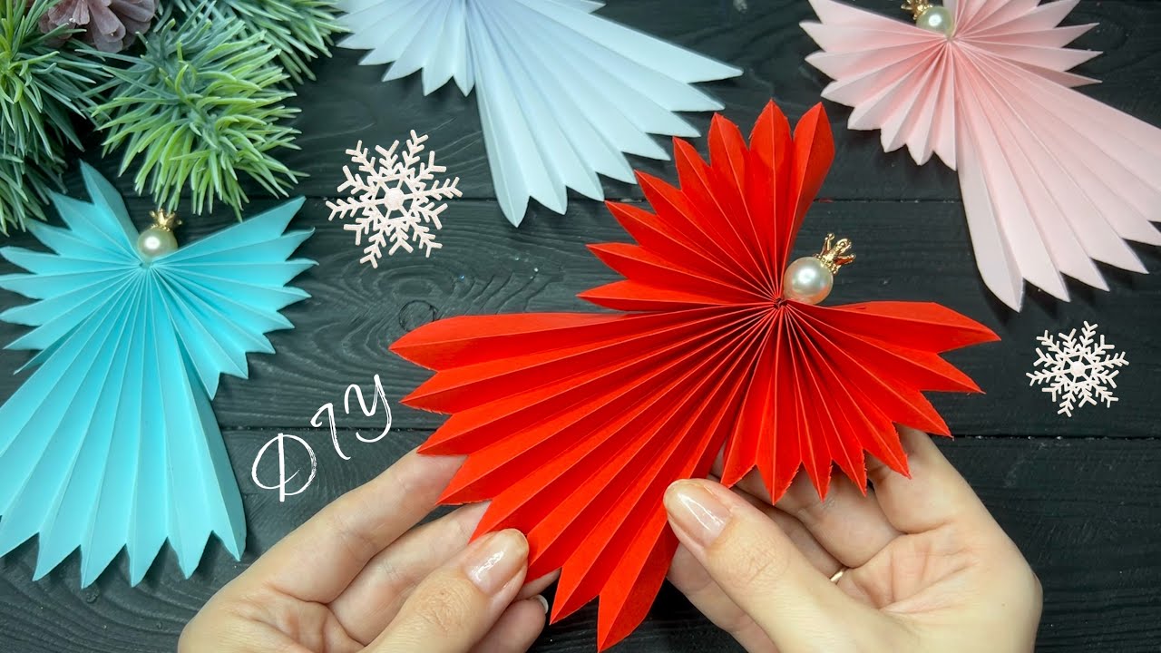 How to Make Paper Angel | Christmas Decor | Christmas Crafts - YouTube