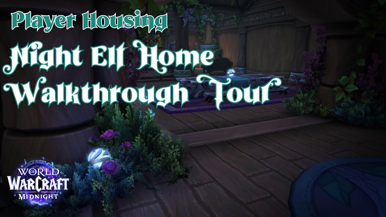 Night Elf House Tour | WoW Player Housing - YouTube