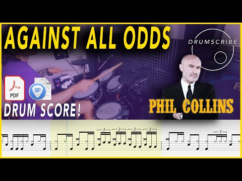 Against All Odds (Take A Look At Me Now) - Phil Collins | Drum SCORE Sheet Music | #117 DRUMSCRIBE