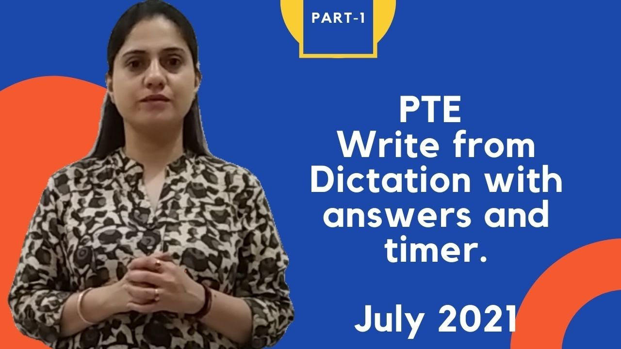 PTE Write from Dictation practice questions with answers Part-1 - YouTube