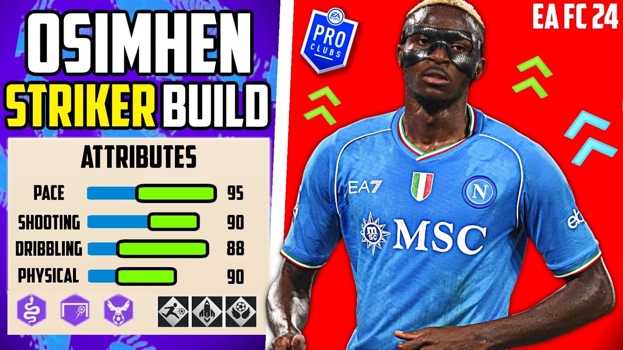 FASTEST BEST OSIMHEN STRIKER BUILD EA FC 24 Pro Clubs - YouTube