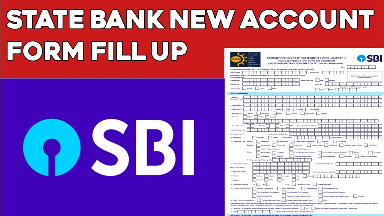 SBI account opening form filling sample|state bank new account form ...