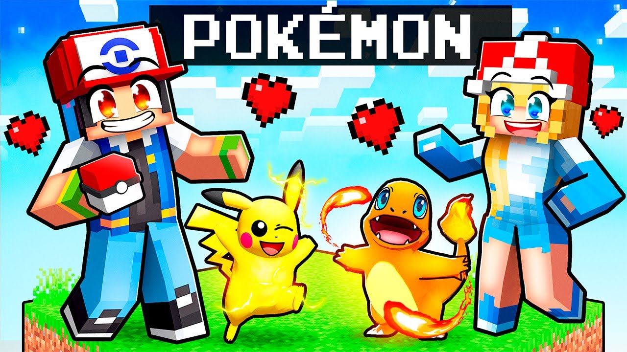 10 Friends on One POKEMON BLOCK in Minecraft! - YouTube