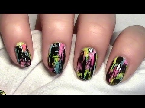 Distressed Nails Tutorial / Einfache Nagellacktechnik - YouTube