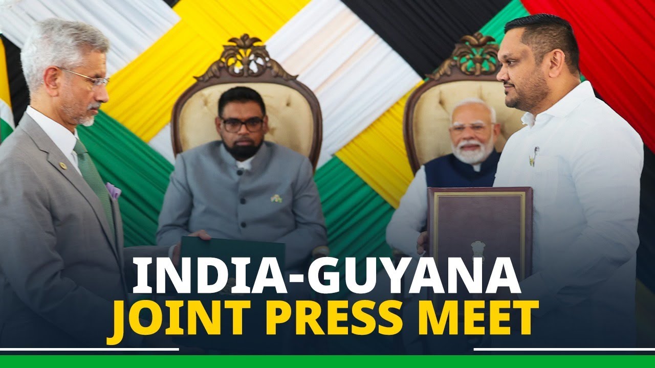 LIVE: PM Modi, President Irfaan Ali attend joint press meet, exchange ...