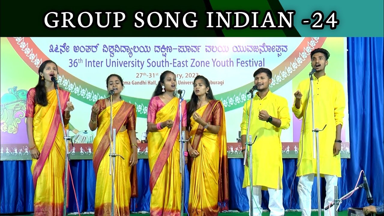 Vande mataram Vande Mataram Group song Indian 24 | Youth festival - YouTube